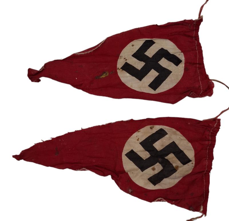 AVK Militaria 2 German Ww2 Nazi Party Flags AVK Militaria 2 German Ww2 Nazi Party Flags